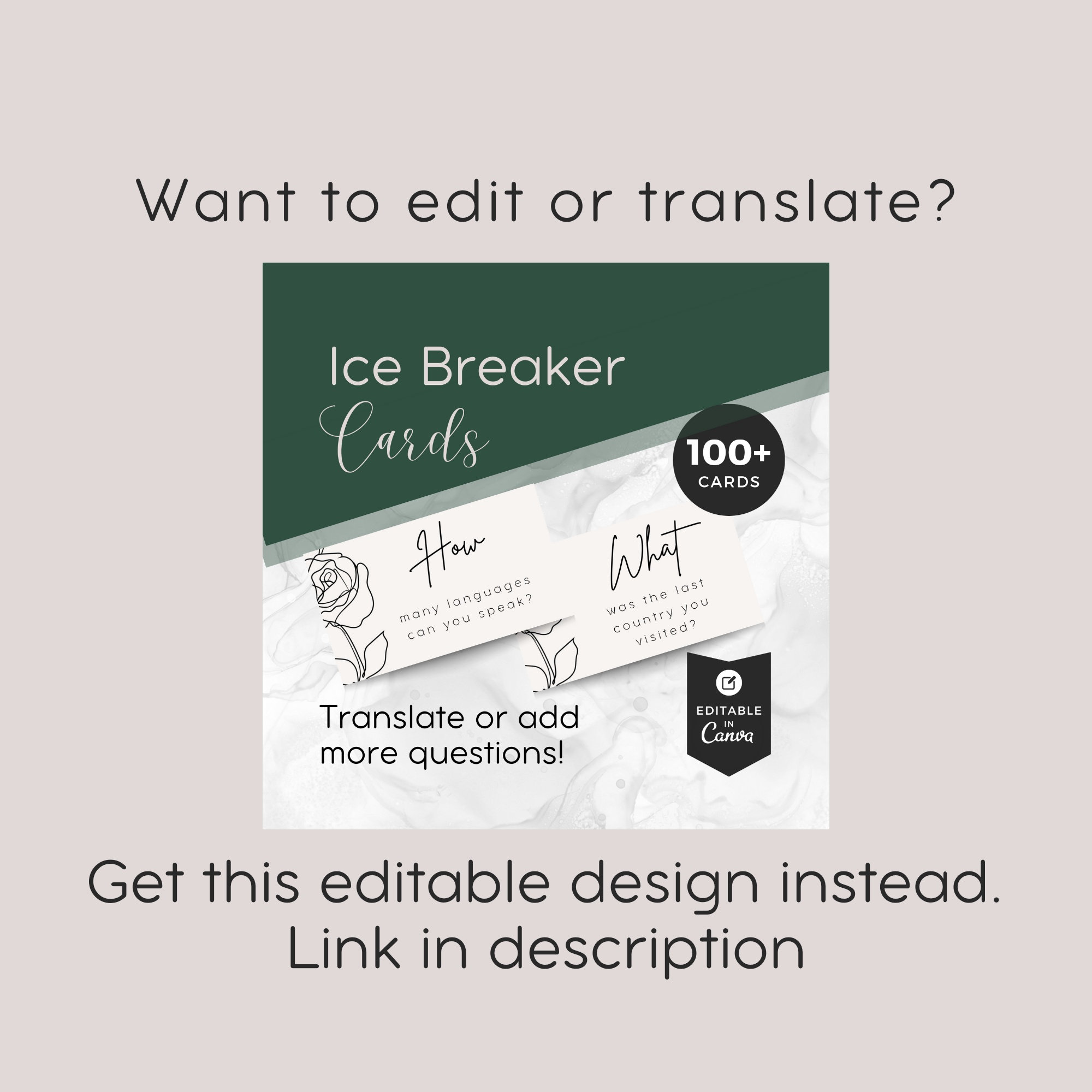 Wedding Ice Breaker Cards Bundle, Conversation Starter, Reception Guest ...