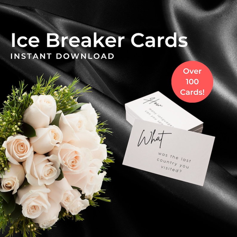 Wedding Ice Breaker Cards Bundle INSTANT DOWNLOAD Value Game - Etsy