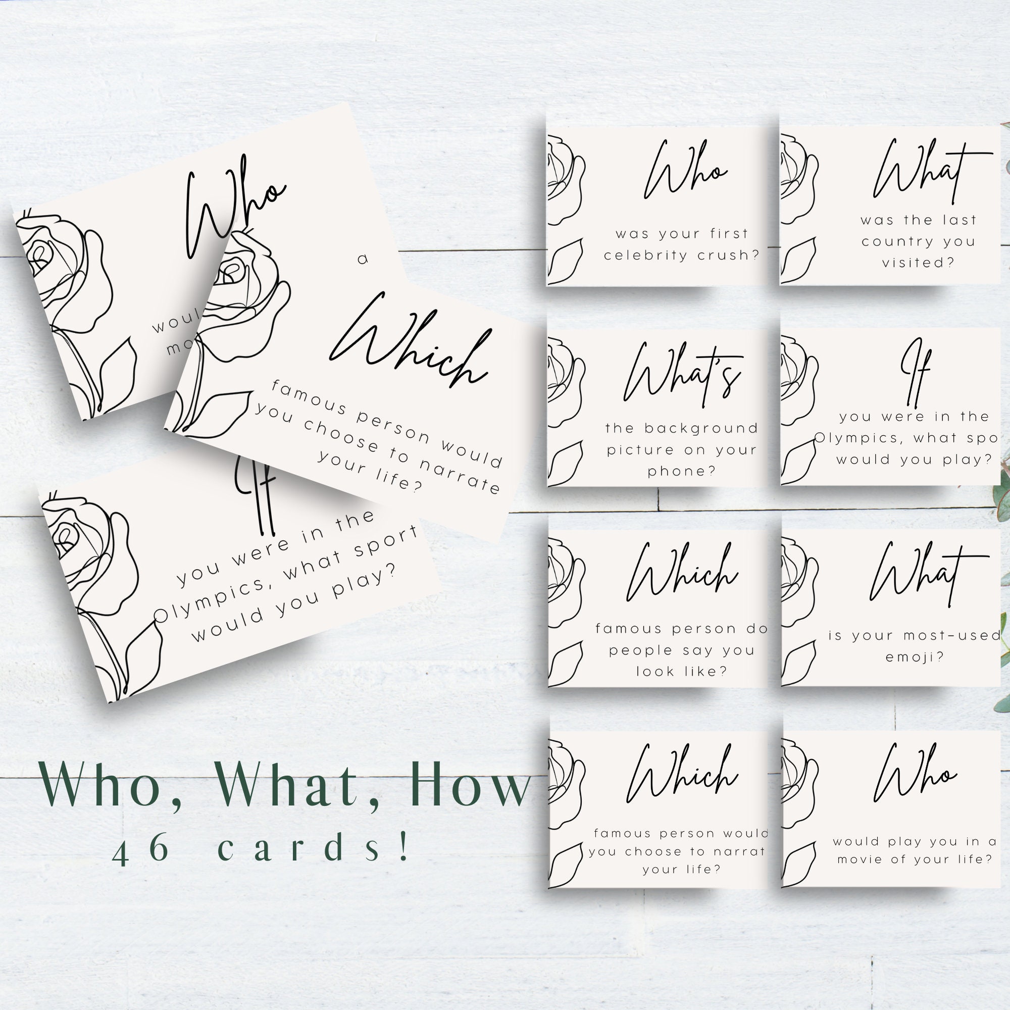 Wedding Ice Breaker Cards Bundle Conversation Starter - Etsy