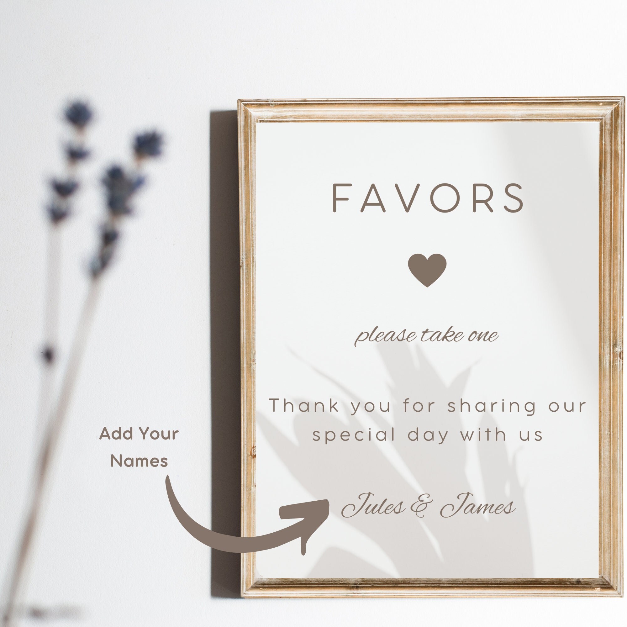 EDITABLE Wedding Favors Sign Printable Favors Please Take - Etsy