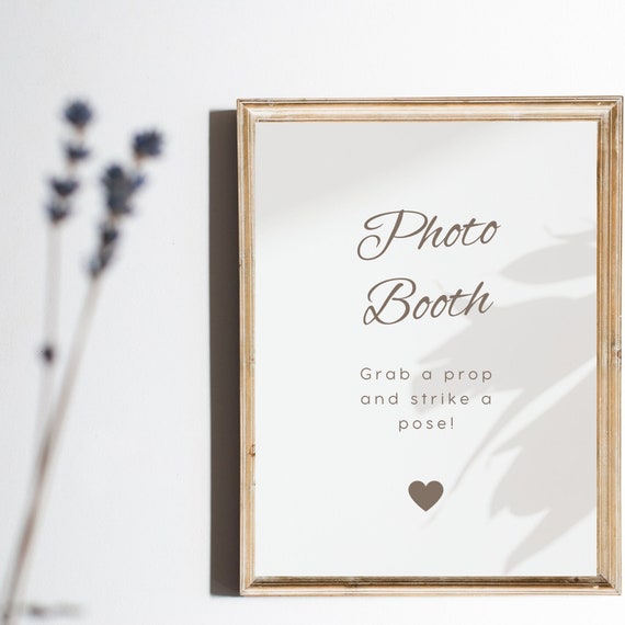 Photo Booth Wedding Sign Printable Instant Download Wedding - Etsy