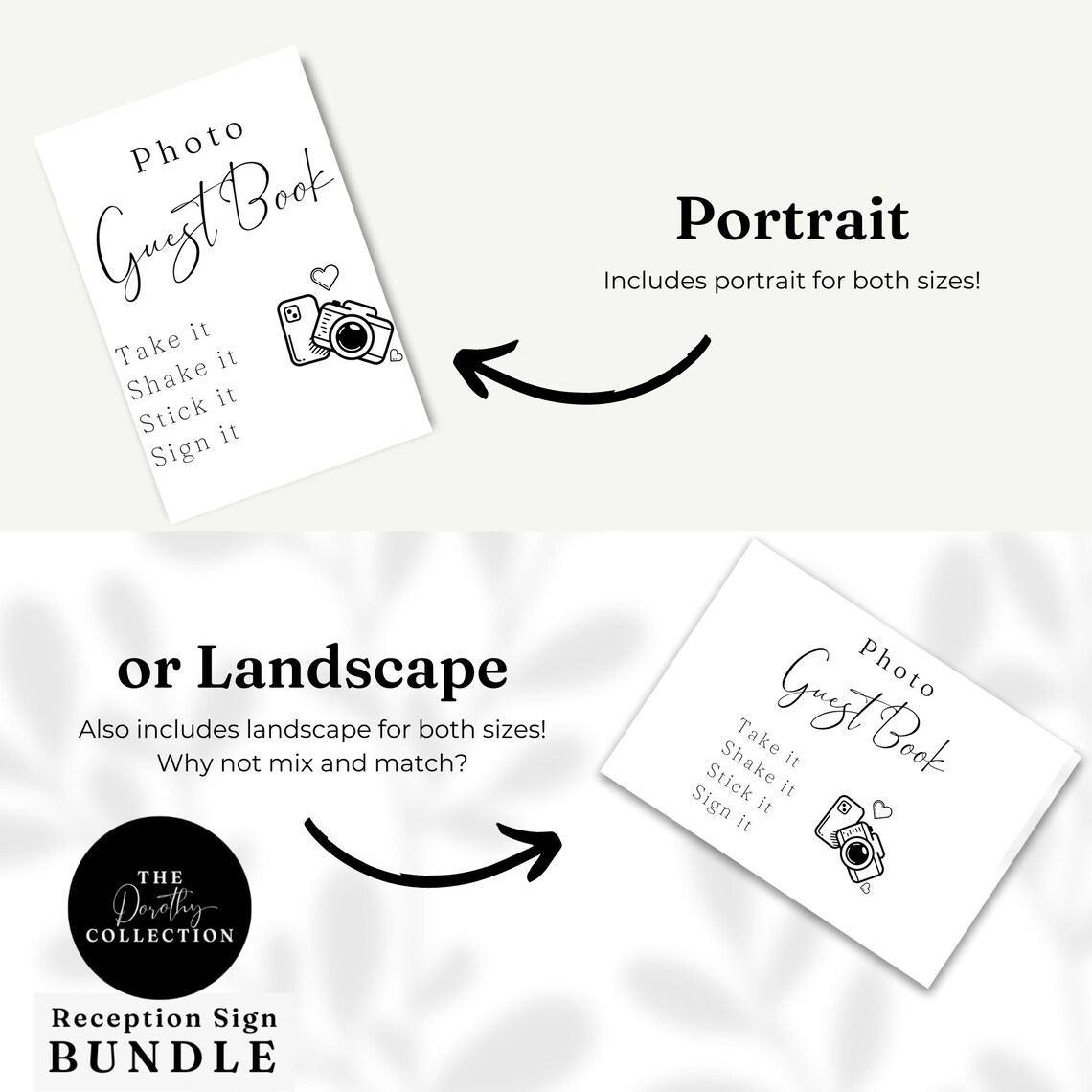 Wedding Reception Signage Template Bundle Signs Bundle - Etsy