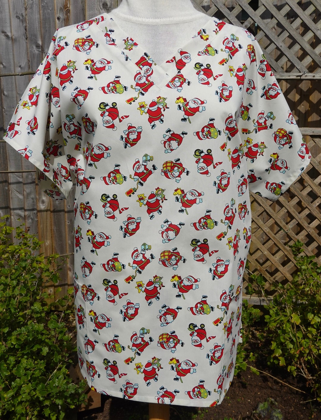 Cotton Scrub Top - Christmas Santa Hip Hop - Etsy