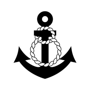 Nautical Anchor With Rope. Anchor Design. Digital Download. - Etsy