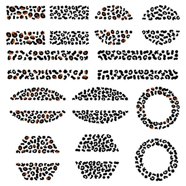 Leopard Frame Set SVG PNG. Leopard Frame Collection. Leopard Frame ...