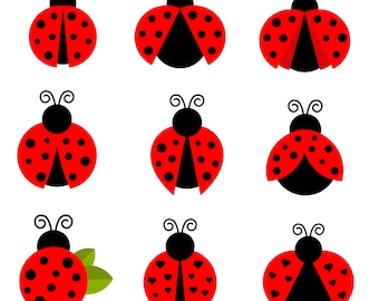 Lady Bug Svg Clipart - Etsy