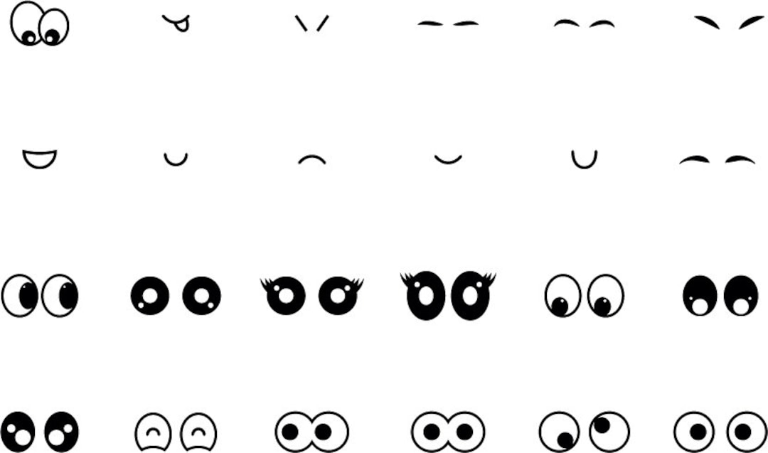 Cartoon Eyes SVG Files. Comic Book Eyes. Digital Download. - Etsy