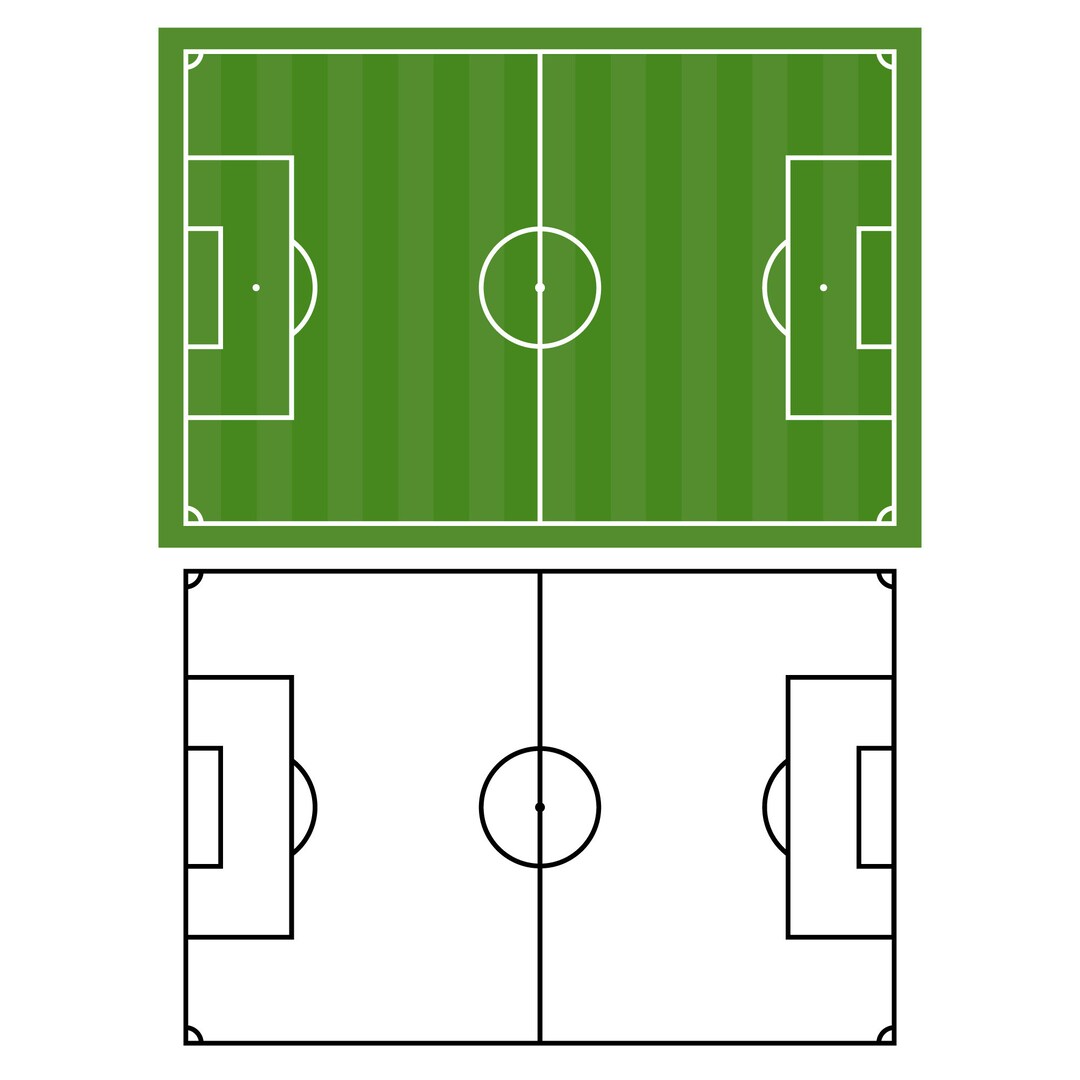 Soccer Football Field SVG PNG Files. Digital Download - Etsy