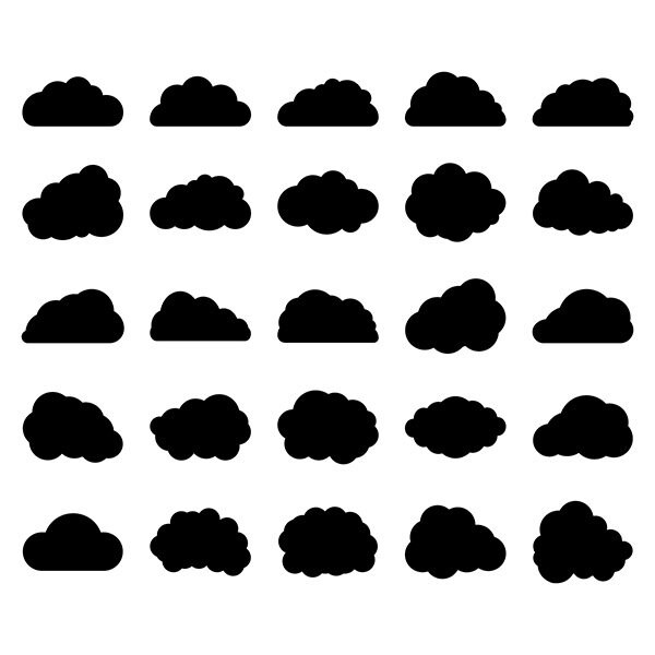 Clouds SVG. Cloud Silhouette. Weather Cloud SVG Collection. Clouds ...