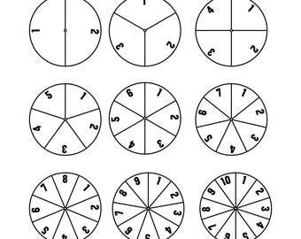 5 Piece Pie Chart - Etsy