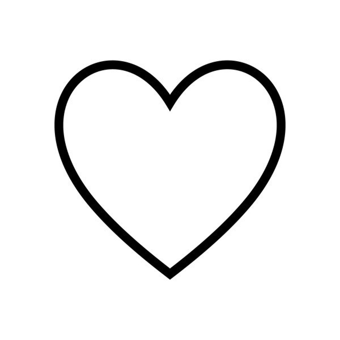 Heart Outline SVG PNG. Digital Download - Etsy