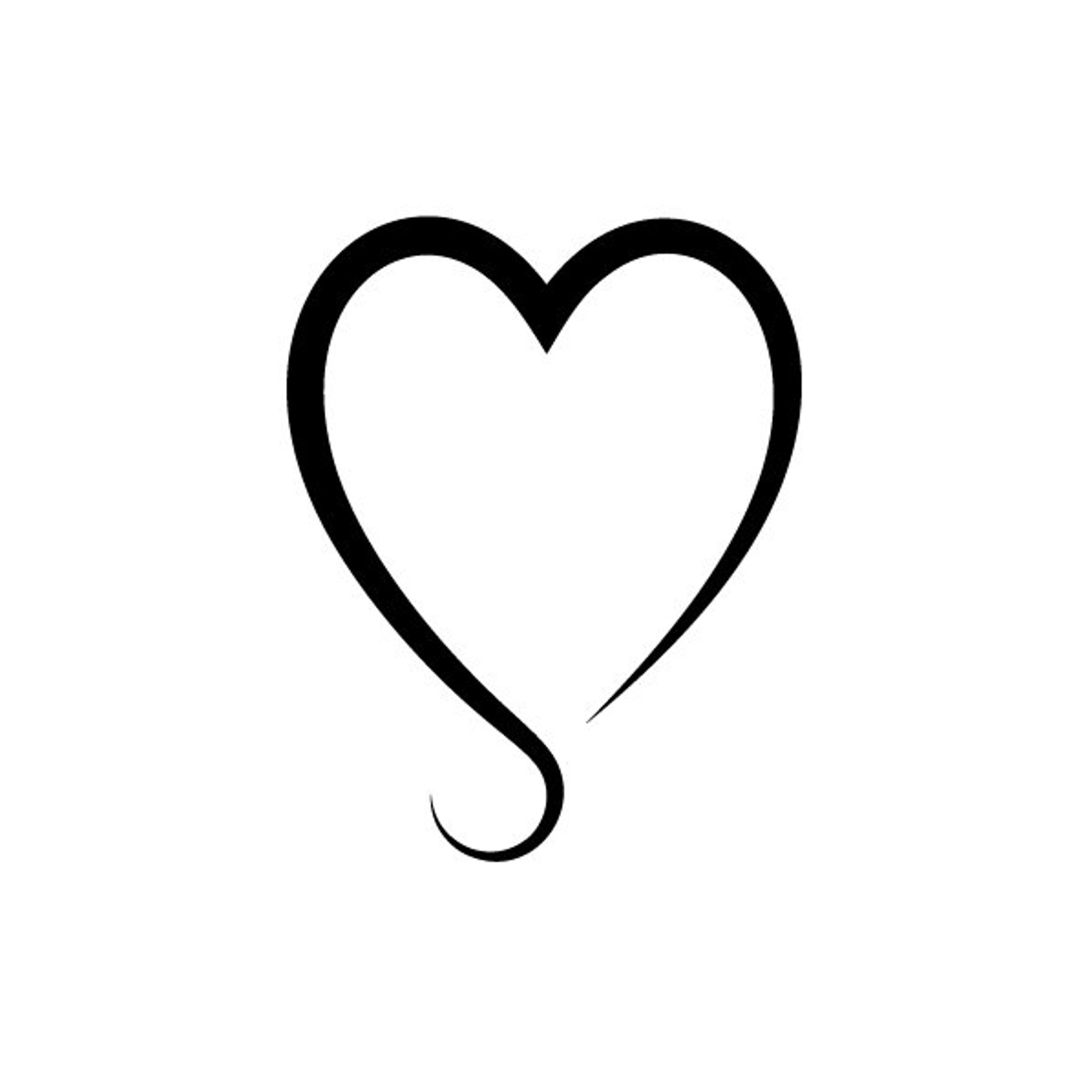 Heart Outline SVG PNG JPG. Digital Download - Etsy