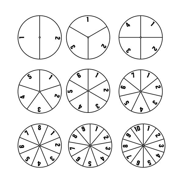 Pie Chart Svg Spinners Set Spinners Vector Clipart Set Pie Chart Silhouette Digital Download 