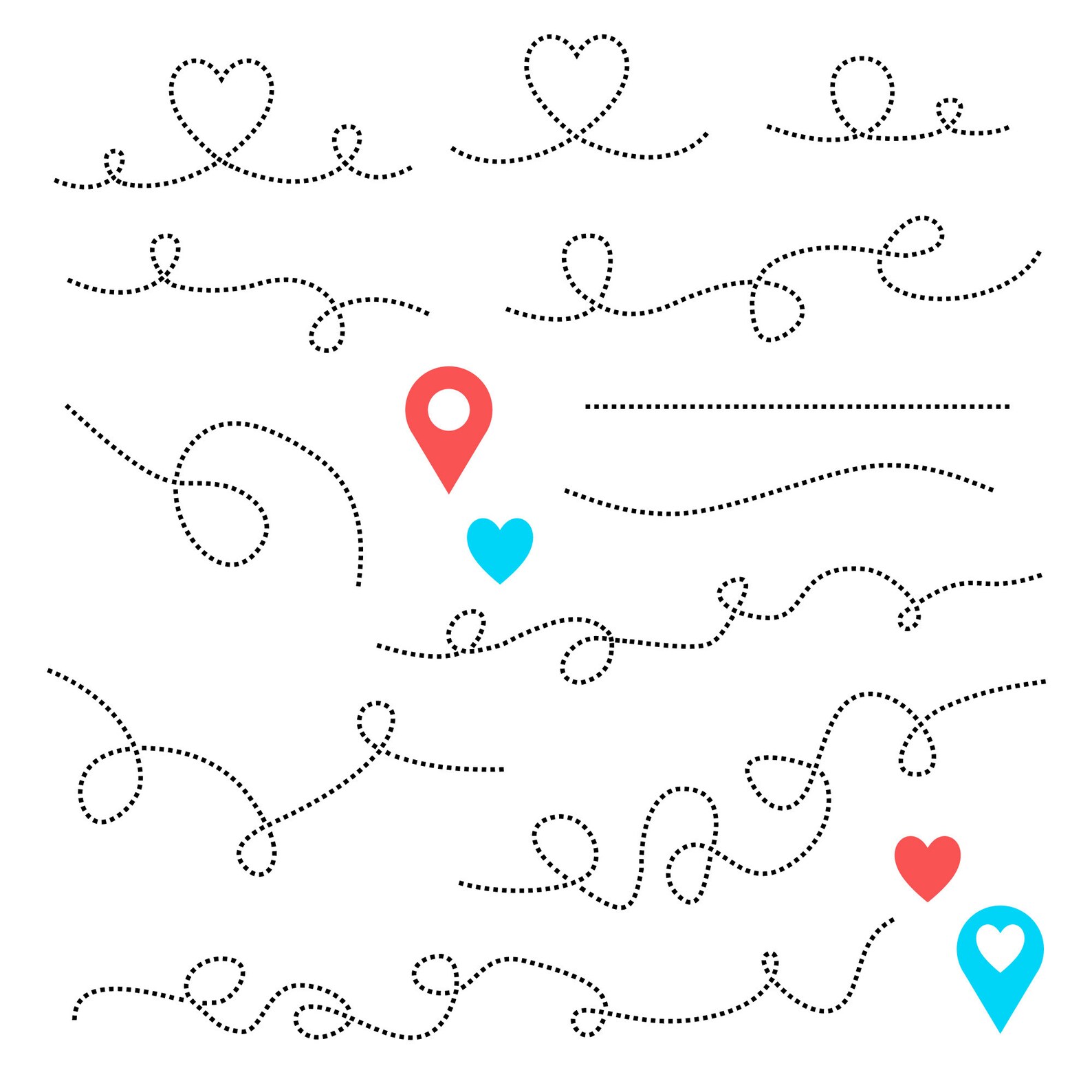 Dotted Line SVG. Dotted Line Path SVG. Dotted Line Set. Dashed Lines ...