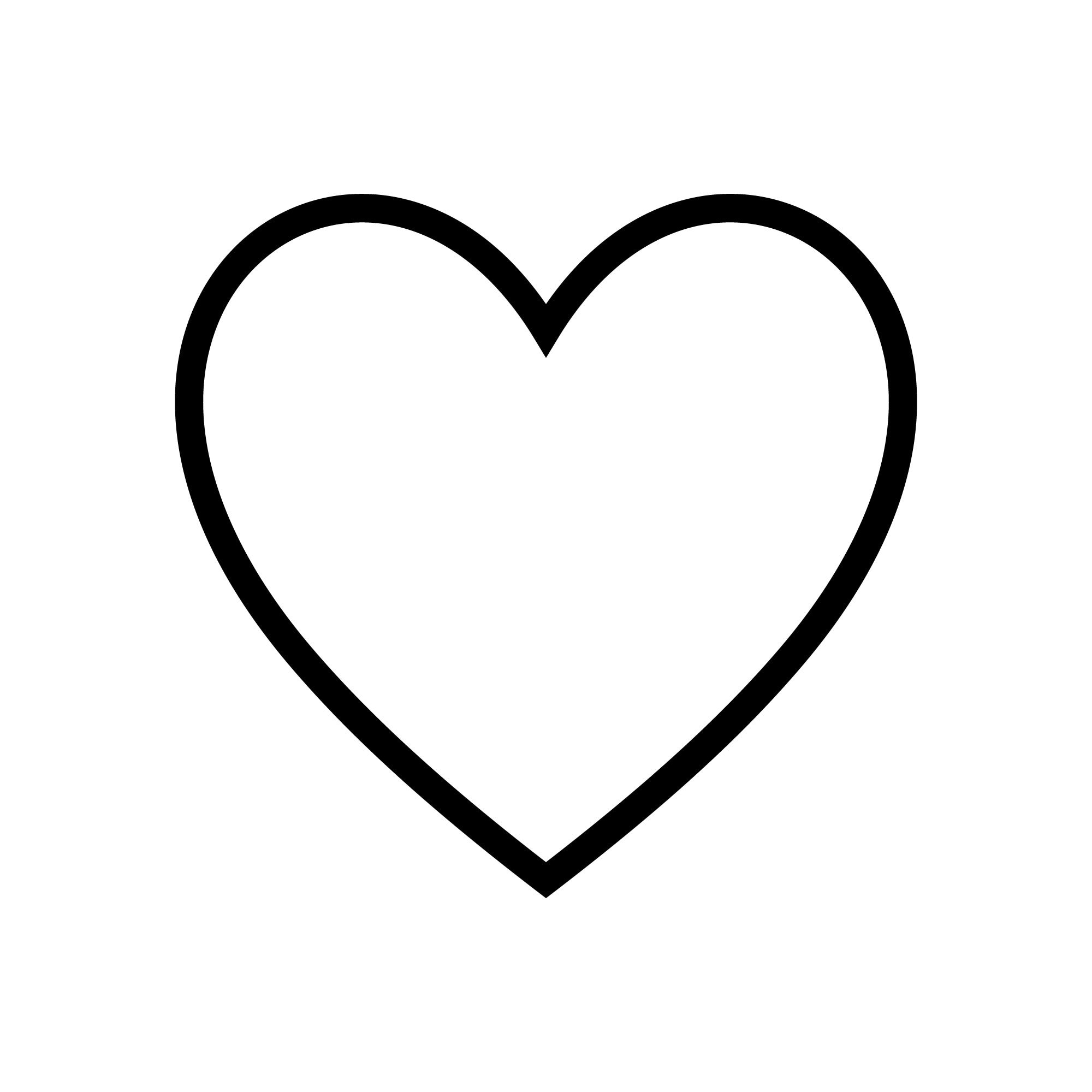 Heart Outline SVG PNG. Digital Download - Etsy