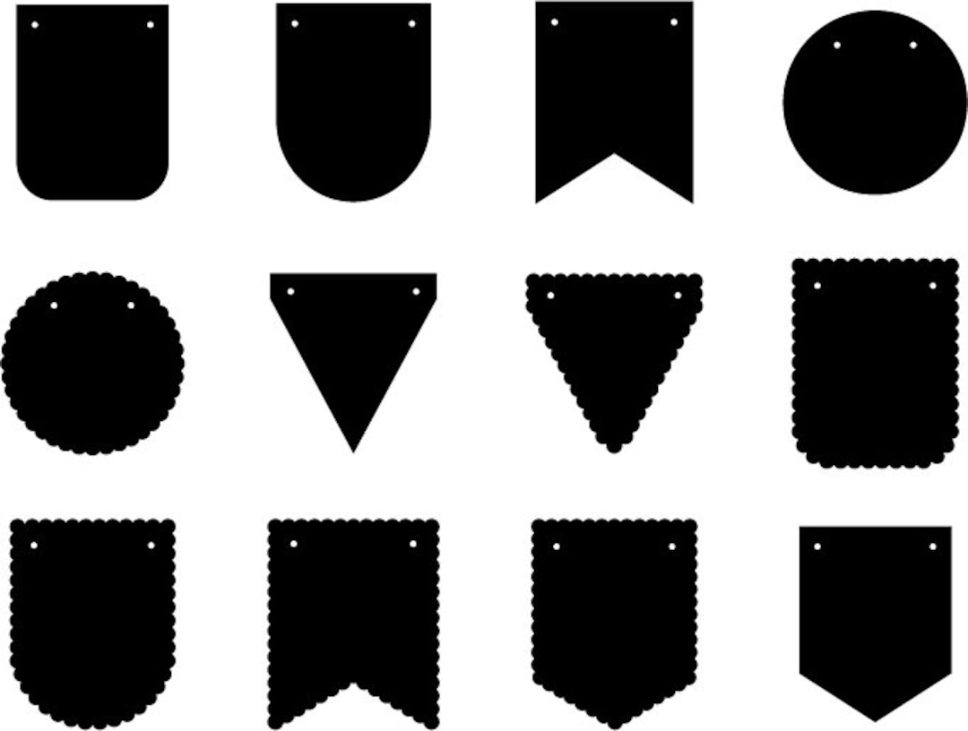 Wimpelkette SVG, PNG, JPG. Banner-Cliparts. Geburtstagsbanner svg ...