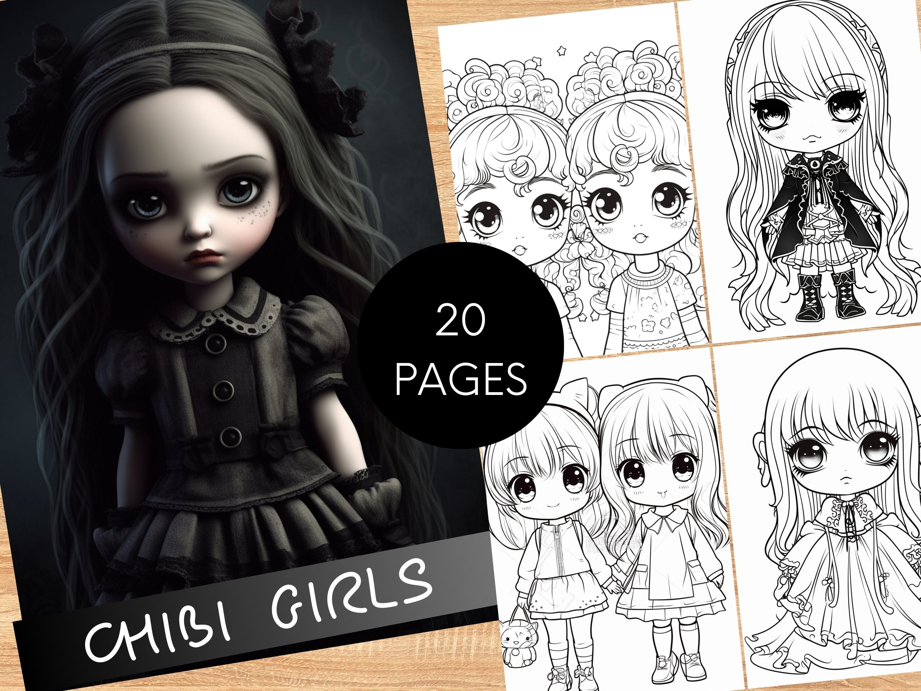Chibi Couple Coloring Pages