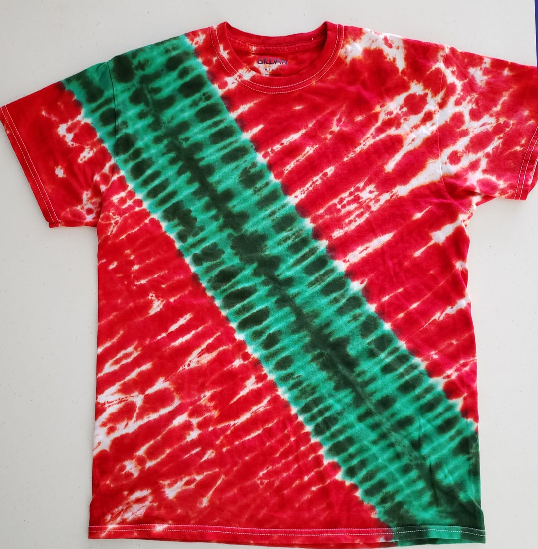 Christmas Diagonal Tie-dye T-shirt - Etsy