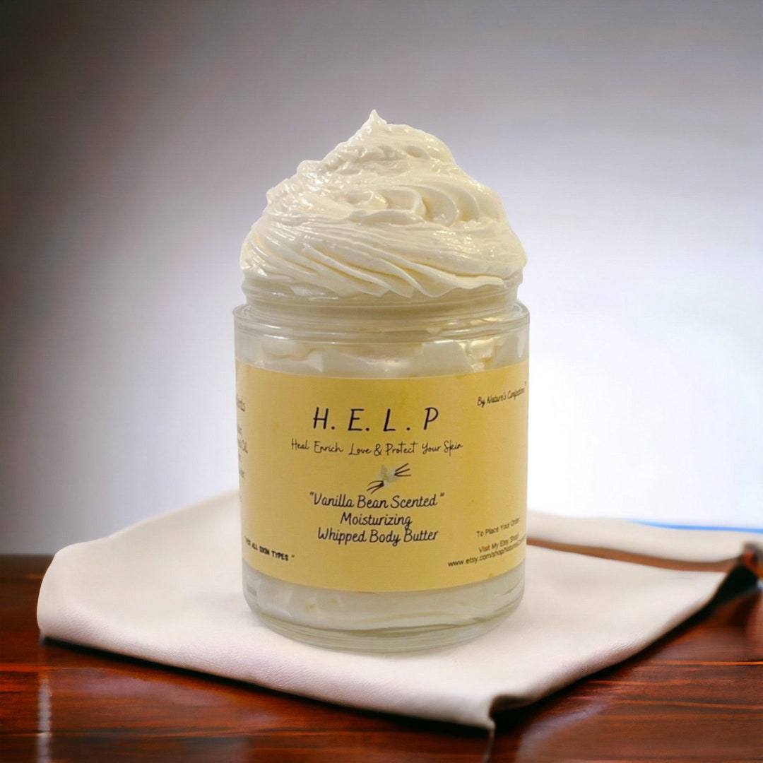 VANILLA BEAN WHIPPED Body Butter Nongreasy Handmade Vanilla Shea Butter ...