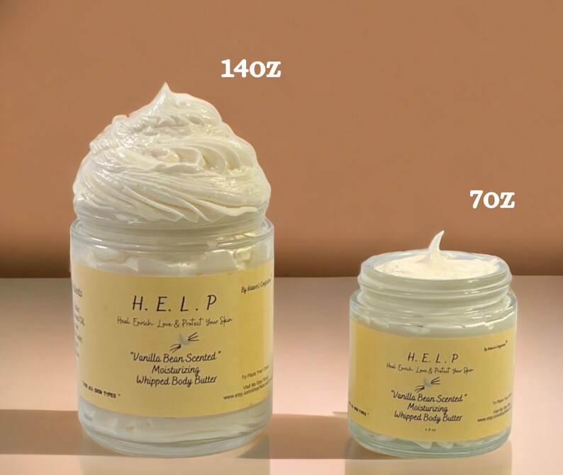 VANILLA BEAN WHIPPED Body Butter Nongreasy Handmade Vanilla Shea Butter ...