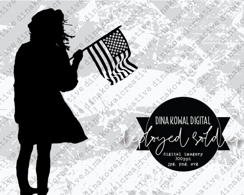 Deployed Soldier Digital Stamp Set - 300 Ppi - 7 Designs Including ...