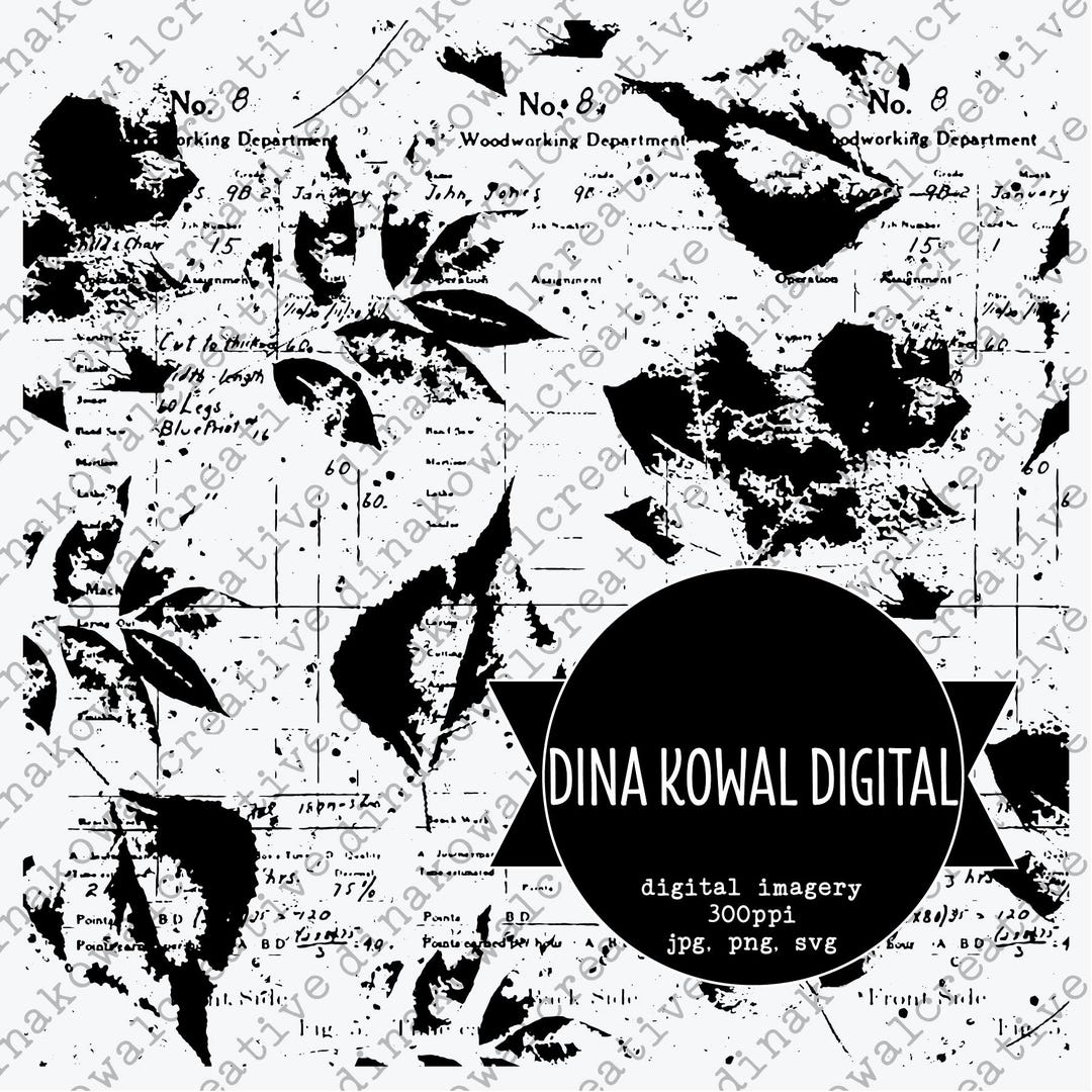 BG43 Leaf Ledger Background Digital Stamp - 300 Ppi - Jpg Png Svg - Etsy