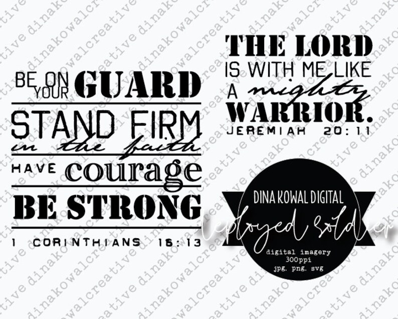 Deployed Soldier Digital Stamp Set - 300 Ppi - 7 Designs Including ...