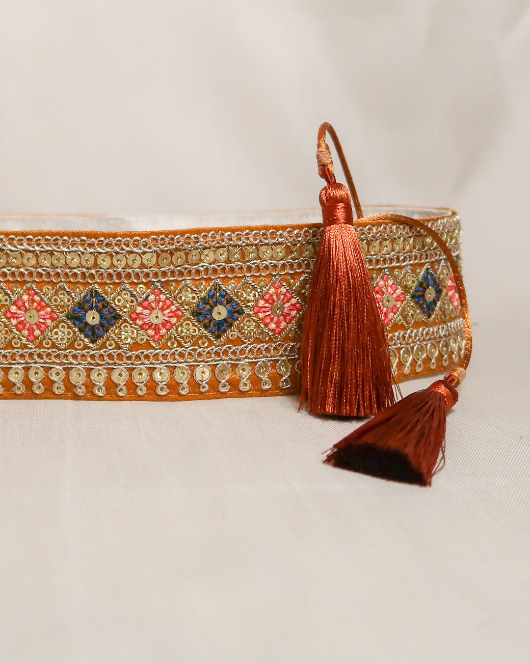 Camel Belt Embroidered Obi Belt Unique Accessories for Woman Boho Belt ...
