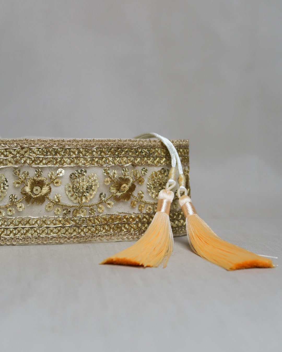 Golden Embroidered Obi Belt | Unique Accessories for Woman | Boho ...