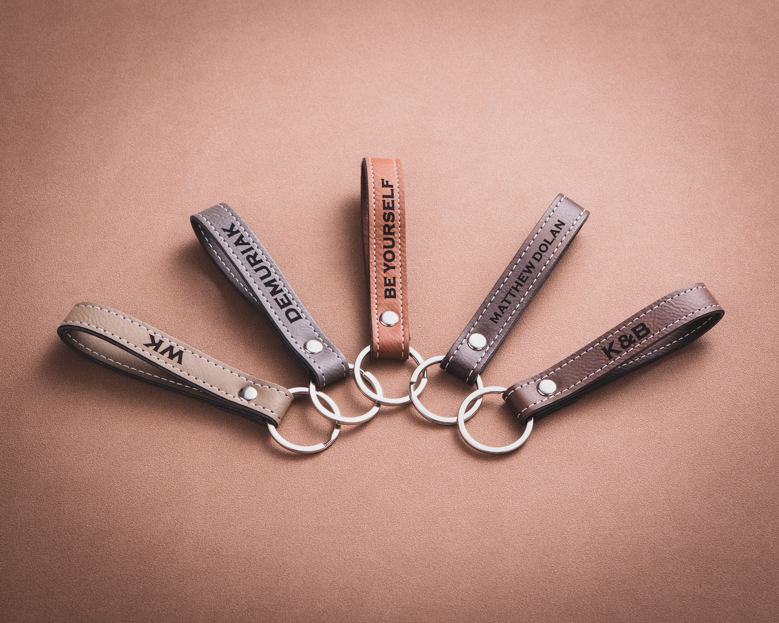 Personalized Leather Keychain for Men Custom Keychain Mens - Etsy