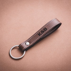Personalized Leather Keychain for Men, Custom Keychain, Mens Gift ...
