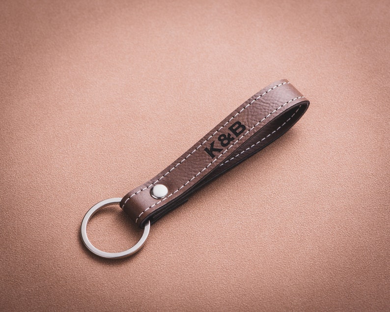 Personalized Leather Keychain for Men Custom Keychain Mens - Etsy