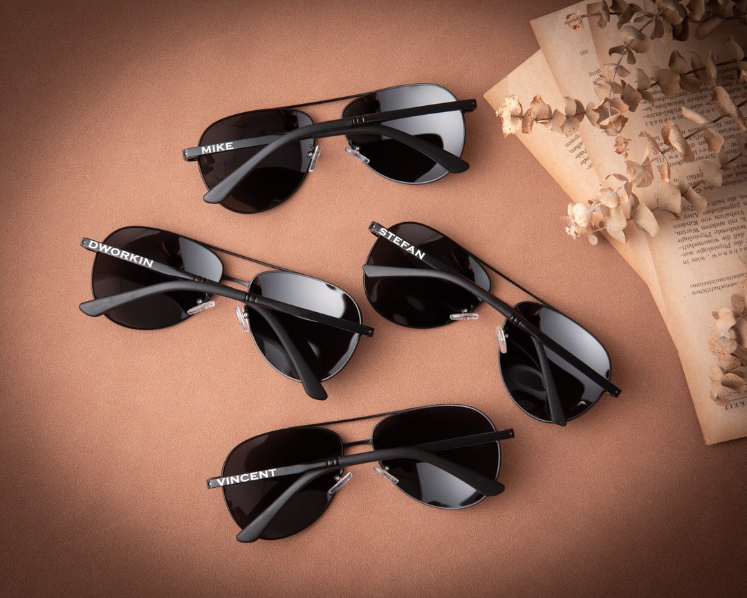 Personalized Sunglasses for Men, Custom Sunglasses Gift for Wedding ...
