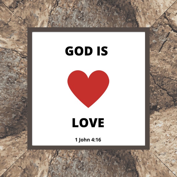 GOD is LOVE Printable Instant Download Wall Art Bedroom - Etsy