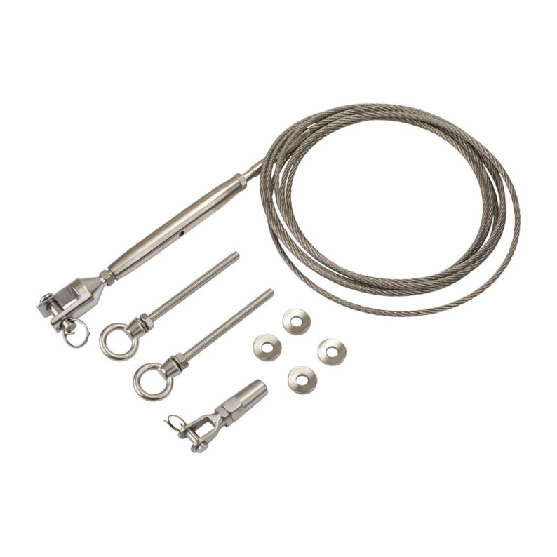 SWR Balustrade 4mm Wire Rope 5m Tension Kit With Timber & Metric ...
