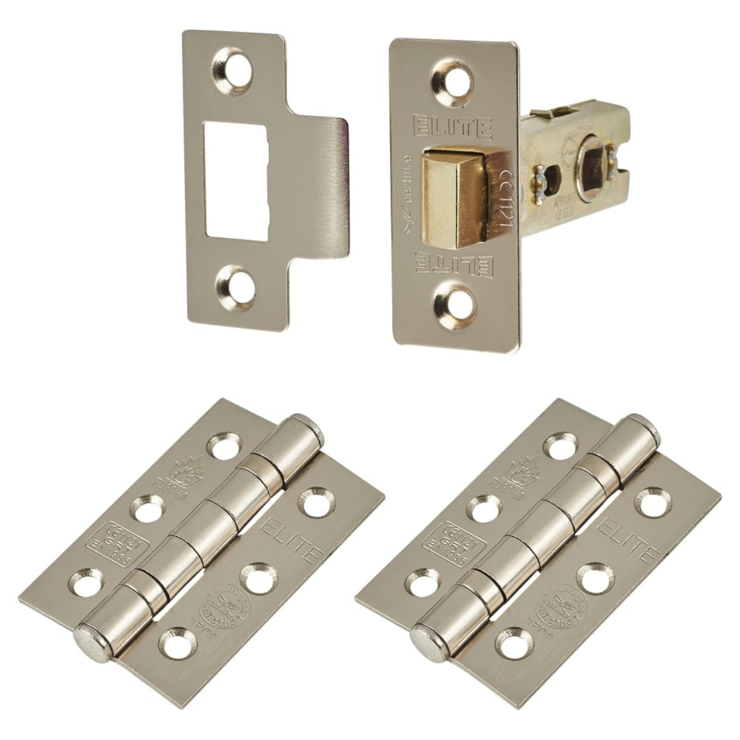 Tubular Latch Pack 57mm Backset 2 X Ball Bearing Hinges Satin Nickel - Etsy