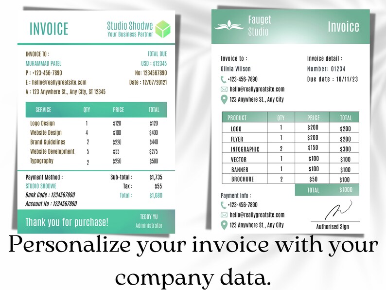 Business Invoice , Invoice Template , Editable Invoice , Business ...
