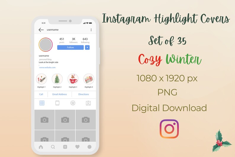 Christmas Instagram Highlight Covers Instagram Story Highlight Icons ...