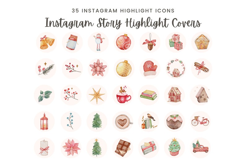 Christmas Instagram Highlight Covers Instagram Story Highlight Icons ...