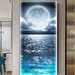 Large LED Wall Decor Moon Light Luxury Unique Picture Painting Resin ...