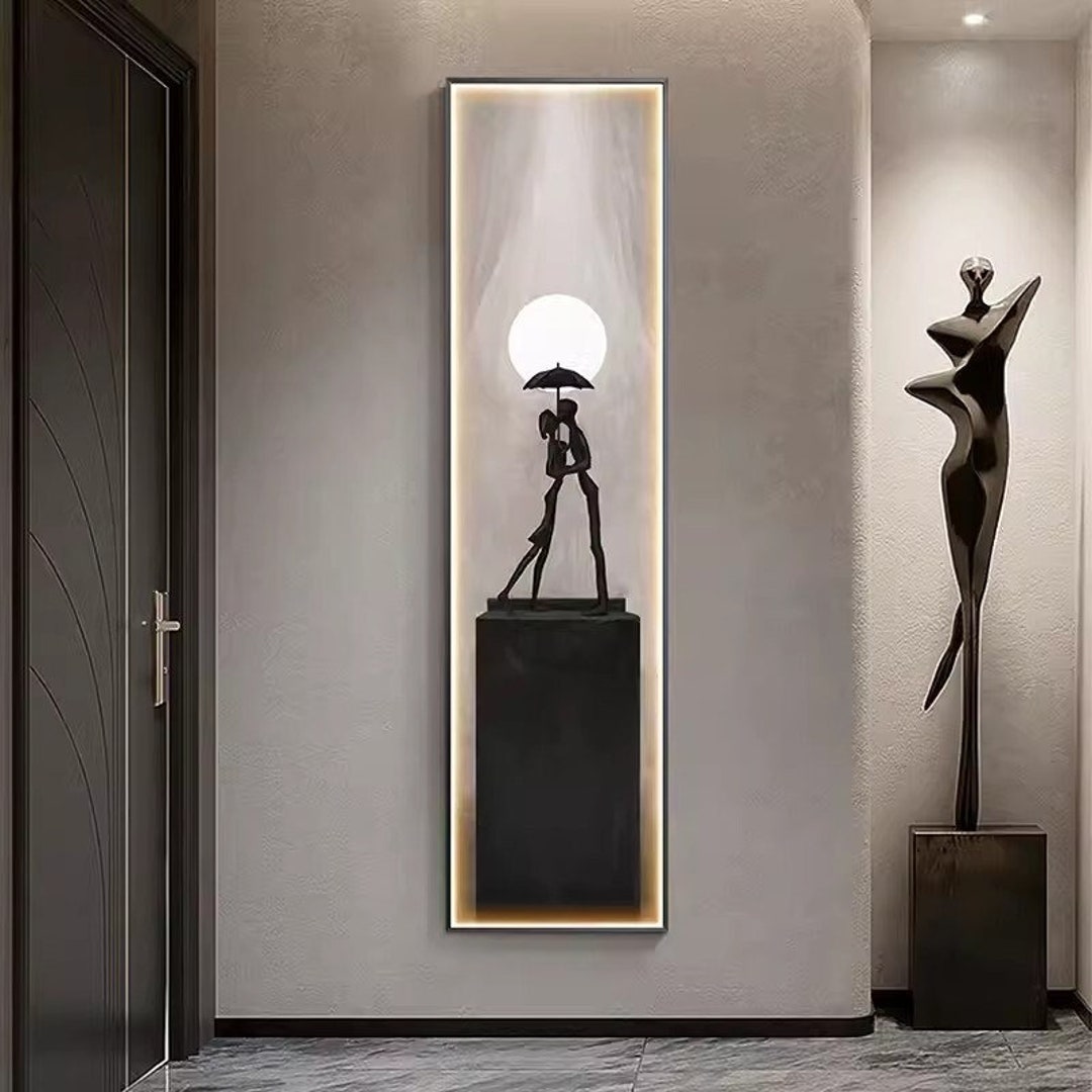 Modern Light Luxury Decorative Painting Thin and Long Wall Painting ...