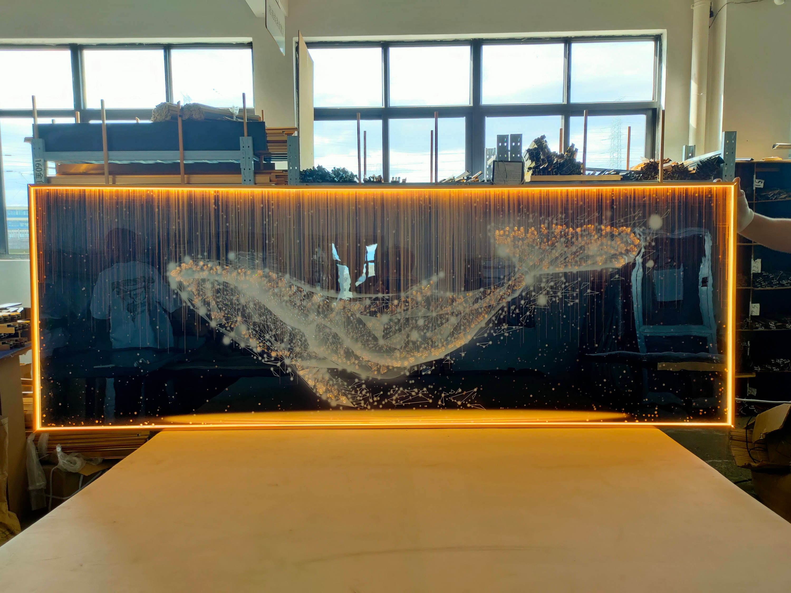 Wheel Large Wall Art Painting LED Painting With Lights Animal Picture ...