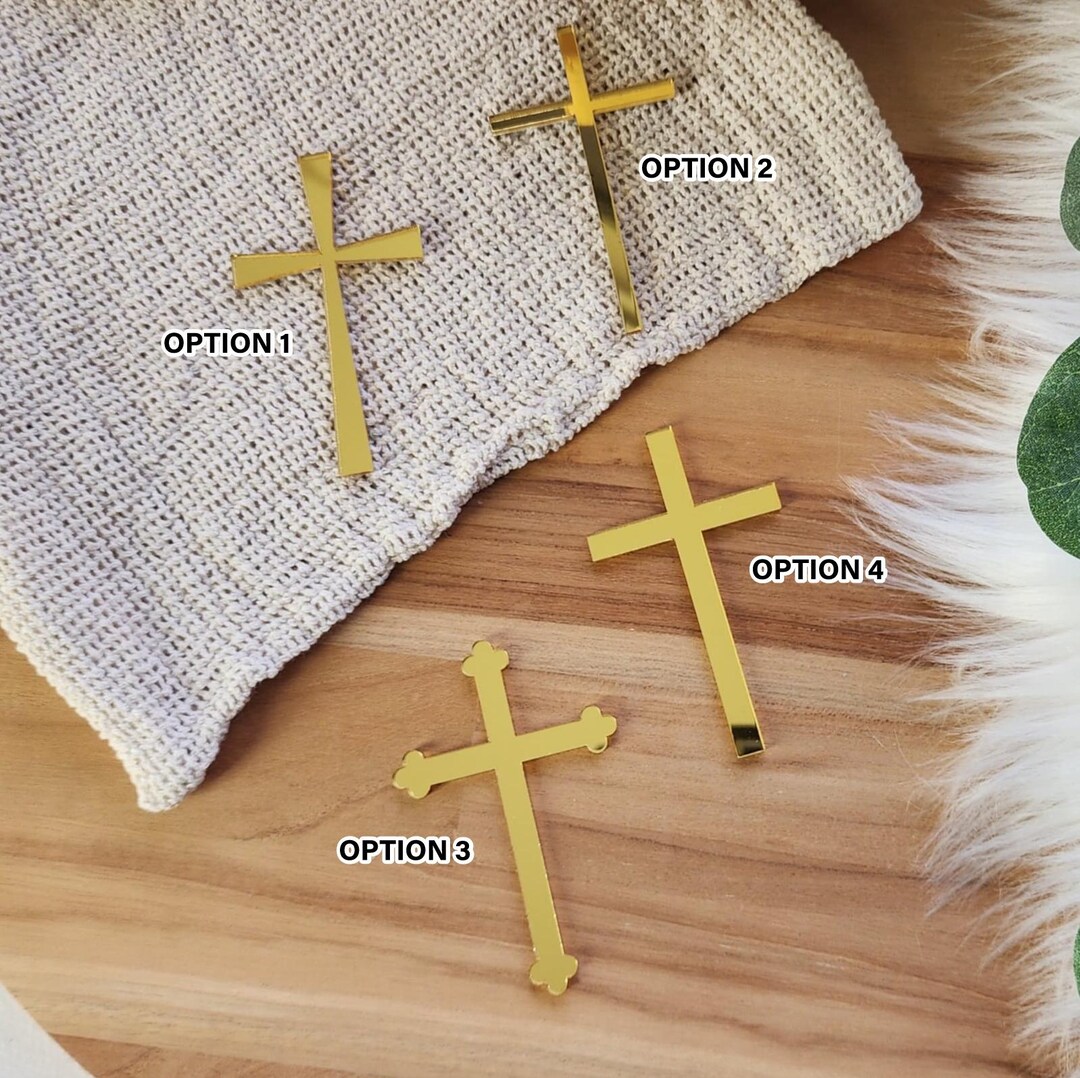 HOLY CROSS Cake Charm Topper for Christening Communion Baptism - Etsy ...