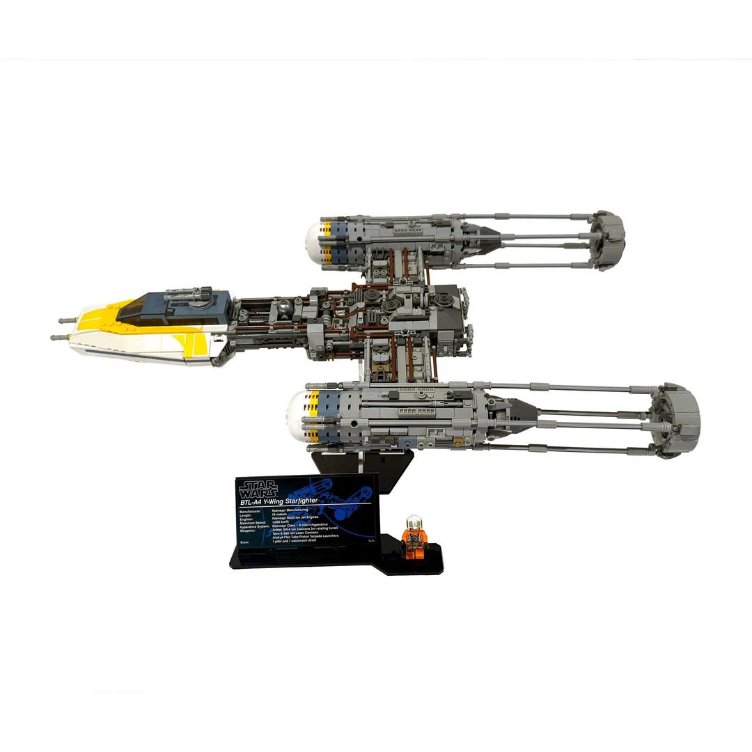 Acrylic Display Stand Fits LEGO 75181, Y-wing Starfighter UCS - Set Not ...