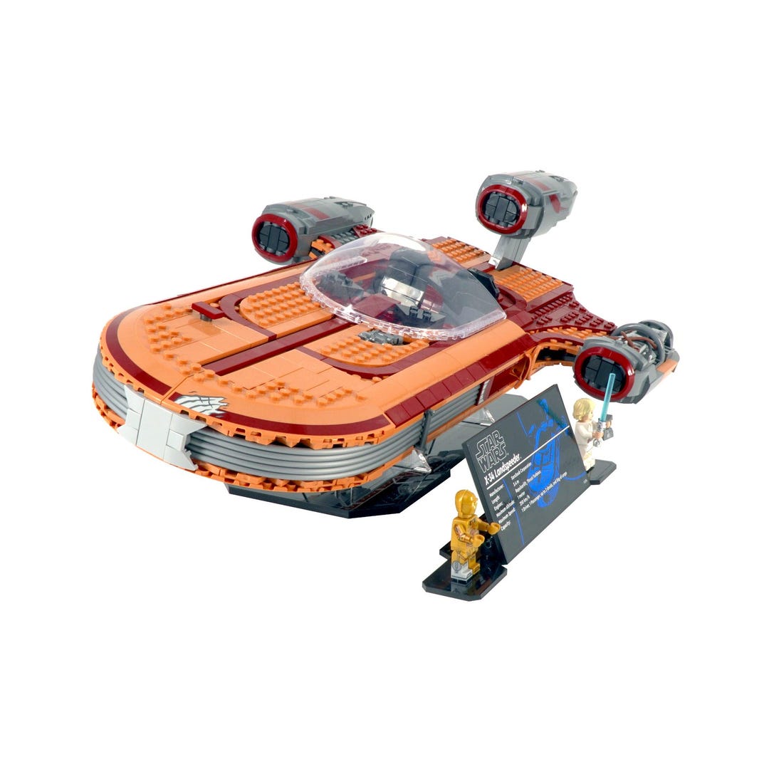 Acrylic Display Stand Fits LEGO 75341, Luke Skywalker's Landspeeder UCS ...