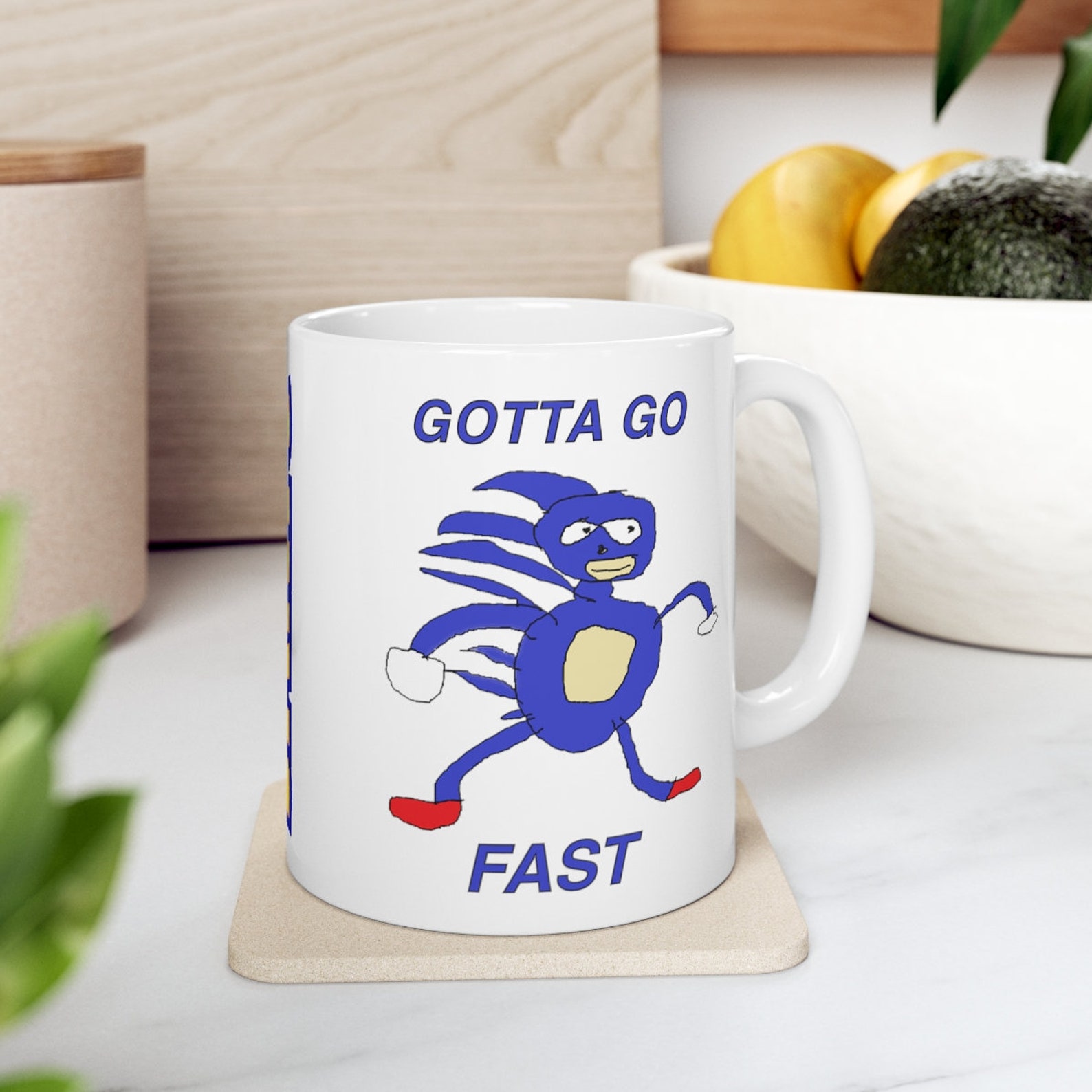 Sanic Hedgehog, Gotta Go Fast Sanic Meme Mug - Etsy