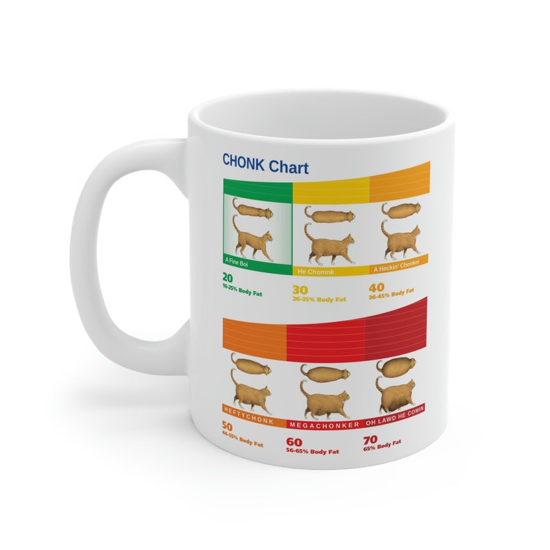 Chonk Chart Cat Meme Mug, Oh Lawd He Comin - Etsy