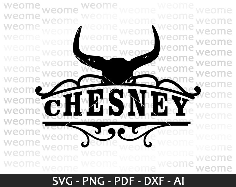 Chesney Svg Download File for Cricut, Laser Cut and Print, Commercial ...