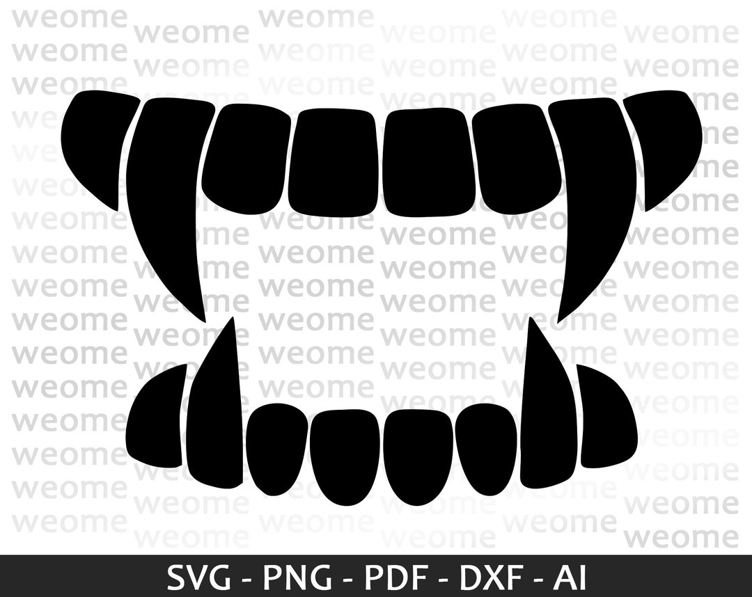 Canine Teeth Svg Download File for Cricut, Laser Cut and Print ...