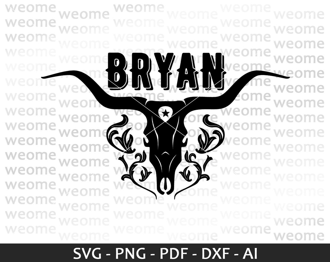 Bryan Svg Download File for Cricut, Laser Cut and Print, Commercial Use ...